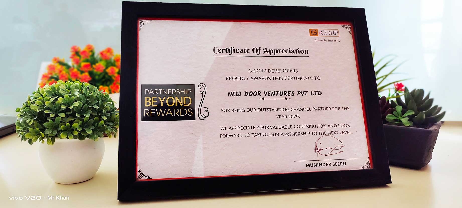 Awards & Testimonials - NEW DOOR VENTURES PVT. LTD